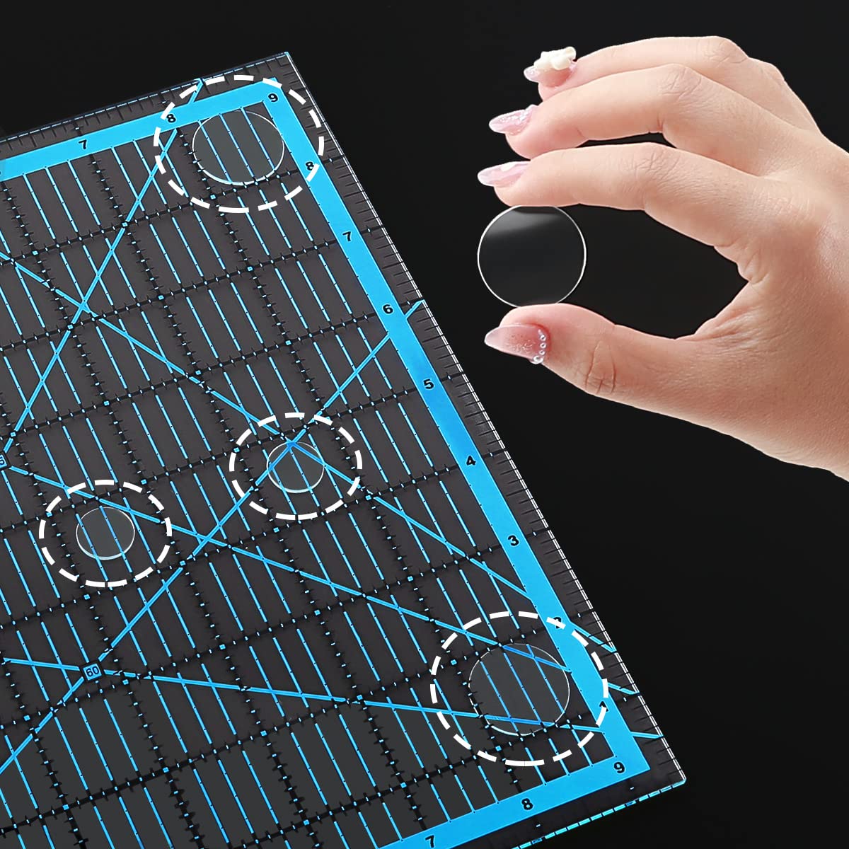 Amazon.com: Xfenvs Transparent Soft Ruler Grips, 34 PCS (10 Large & 24 ...