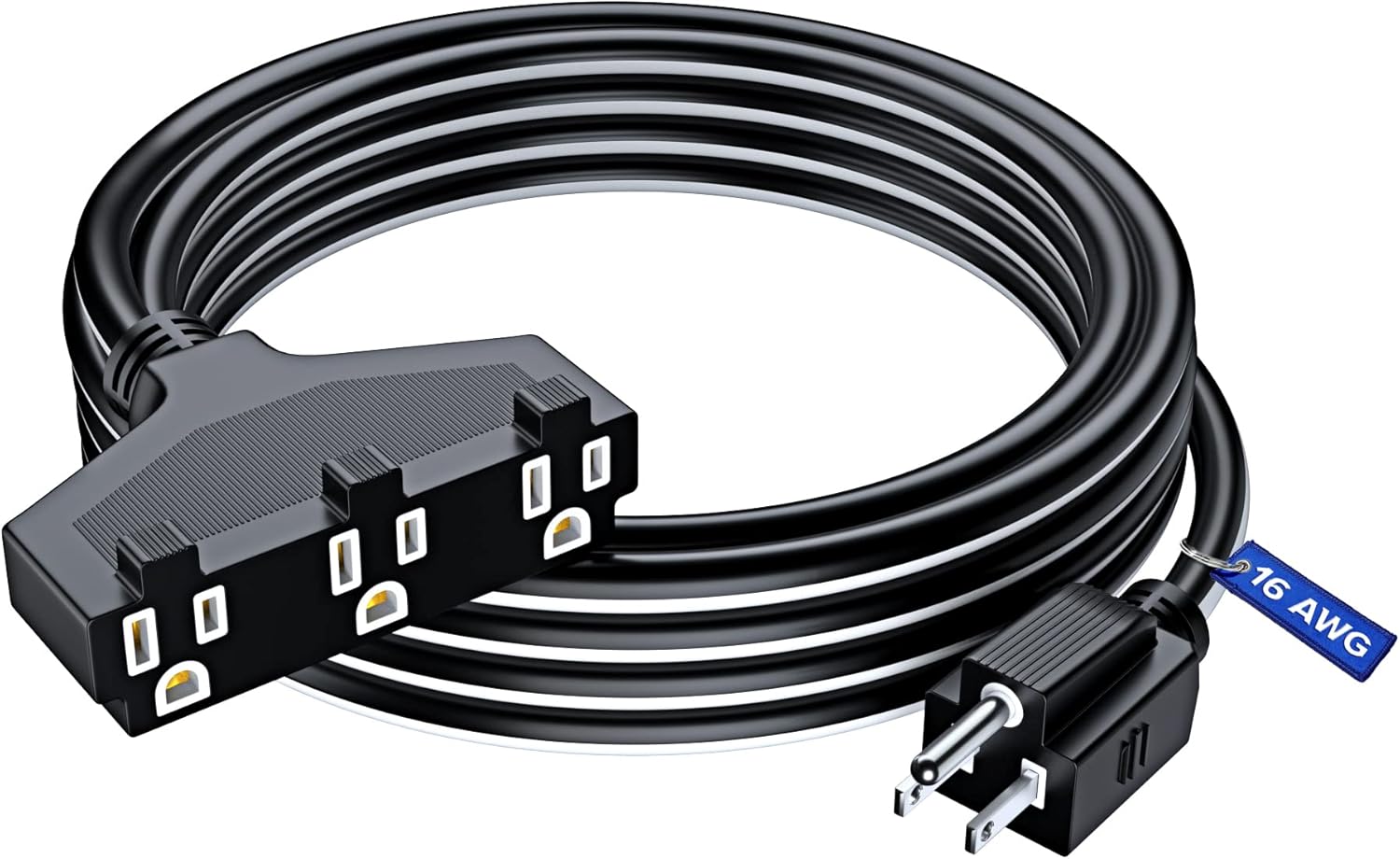 Amazon.com: Extension Cord 15 ft, SJTW Extension Cord with Multiple ...