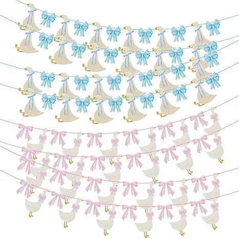 Amazon.com: MCCVBFHH 8 Pcs Silly Goose Party Banner with Bows,Cute Farm ...
