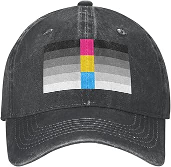 Baseball Cap Heteroflexible Pride Flag LGBTQ Washed Denim Adjustable ...