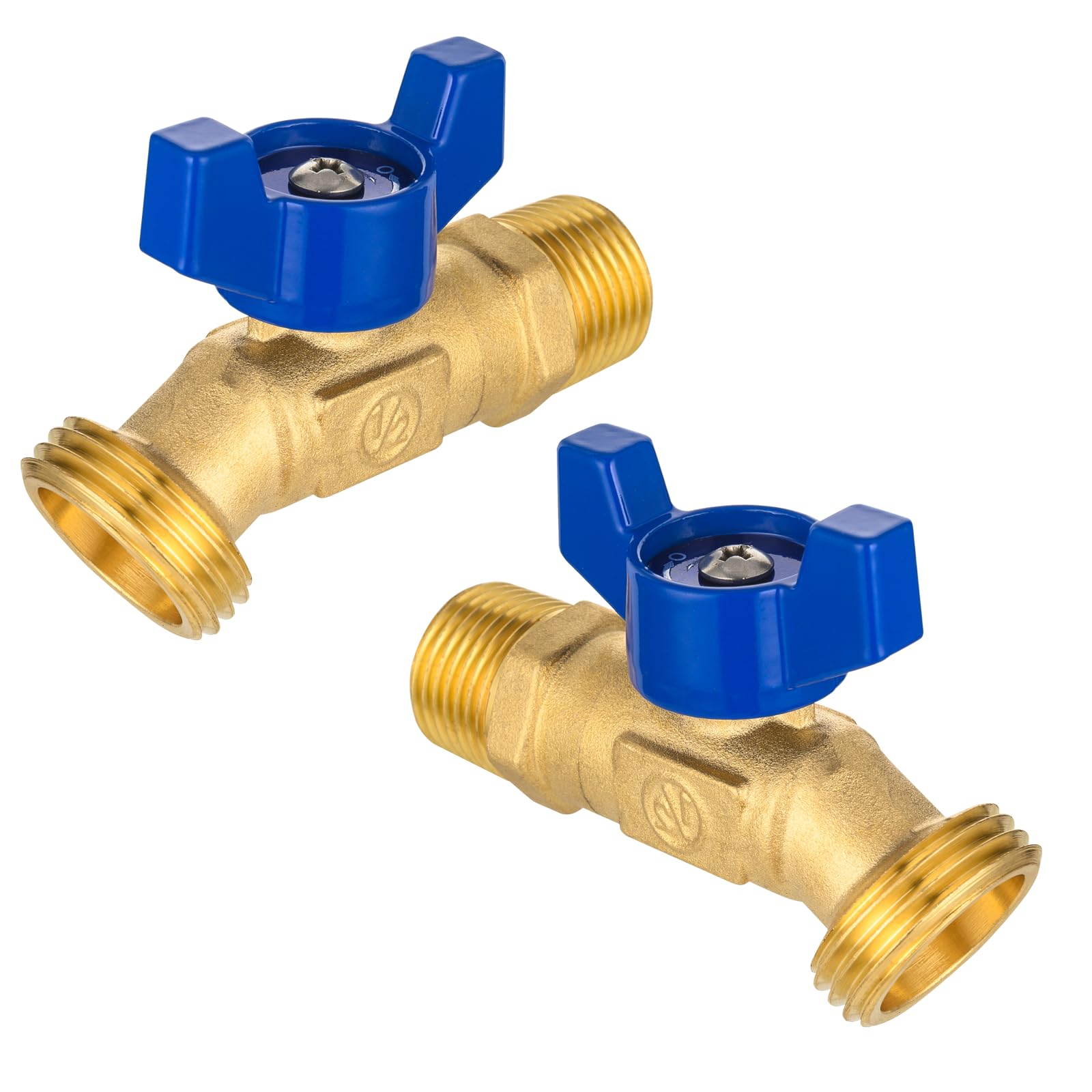 HeSun 2-Pack Outdoor Hose Bibb Faucet/Valve,1/4-Turn Garden Spigot,1/2 ...