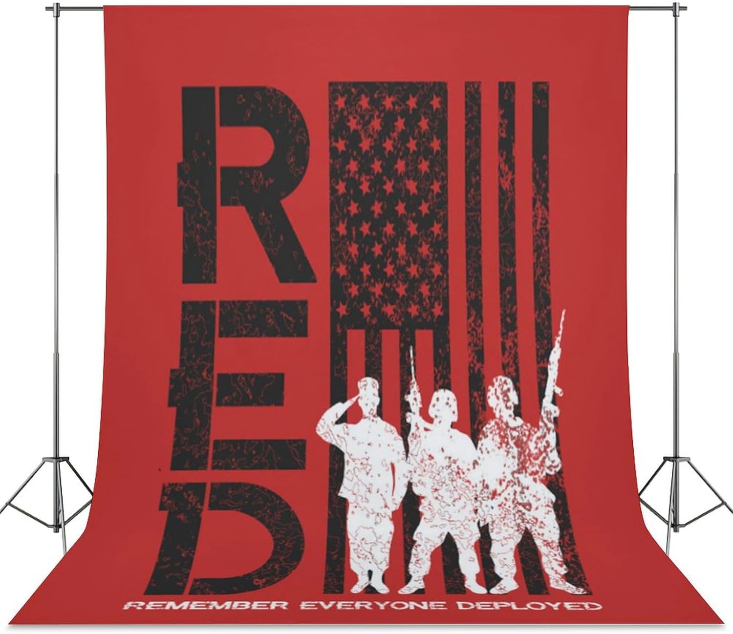Amazon.com: Remember Everyone Deployed Backdrops Curtain Photo Shoot ...