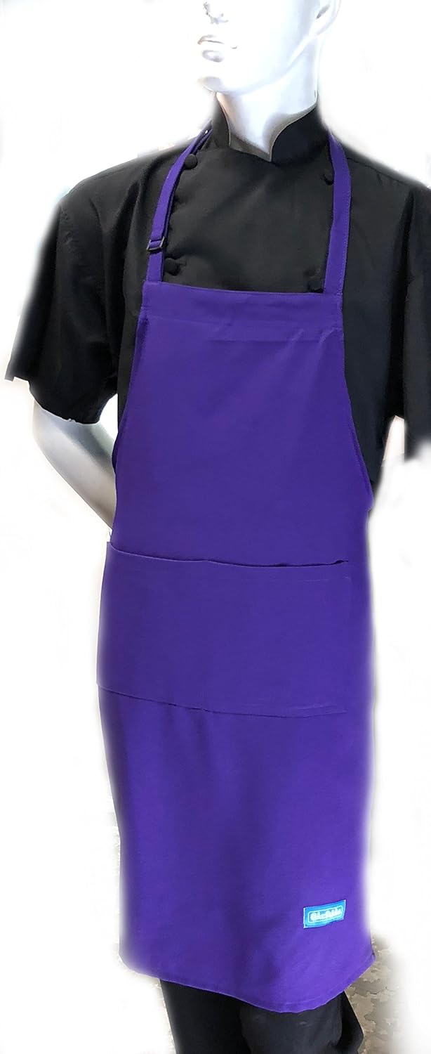 Amazon.com: CHEFSKIN Original Lite Chef Adult 6X Apron+hat in Purple ...