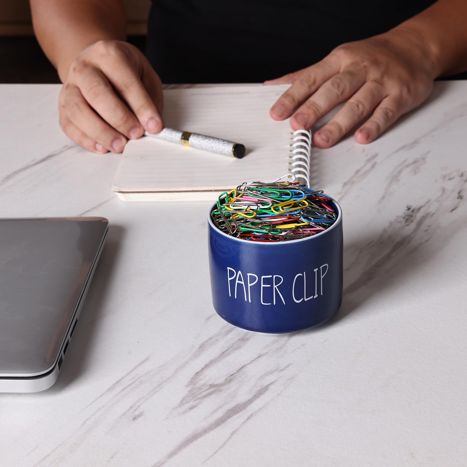 Snapklik.com : Ceramic Paper Clip Holders, Farmhouse Binder Clip ...