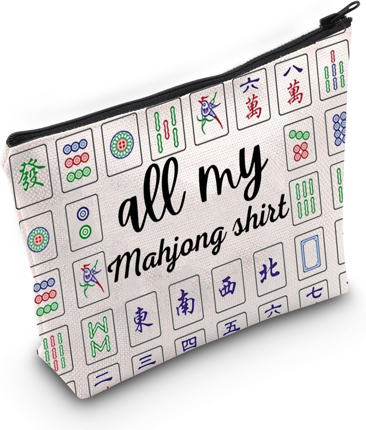 Amazon.com: JNIAP Mahjong Makeup Bag - Mahjong Themed Accessory ...