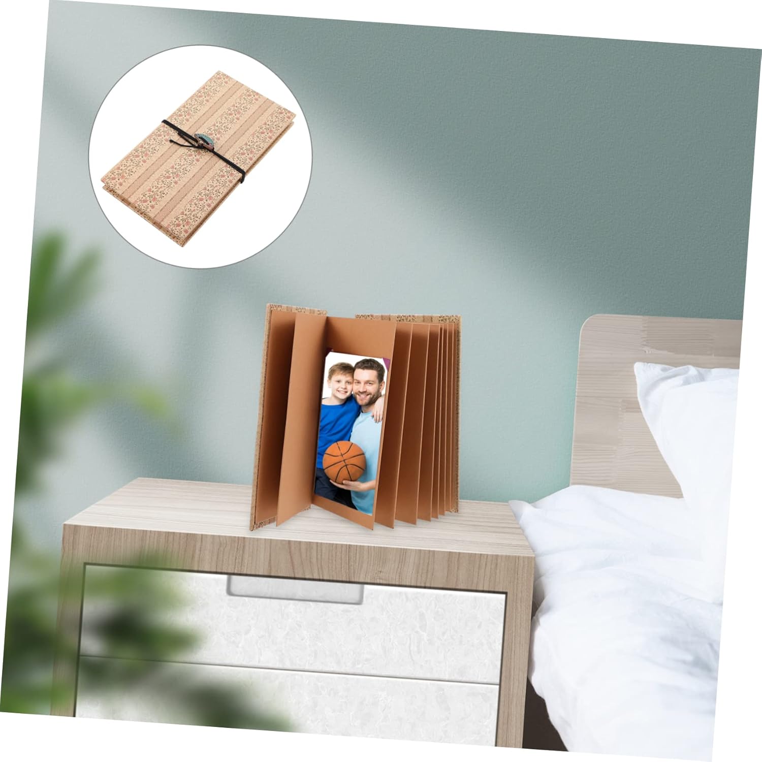 Holibanna Folding Page Photo Album Wooden Picture Albums Book Wooden ...