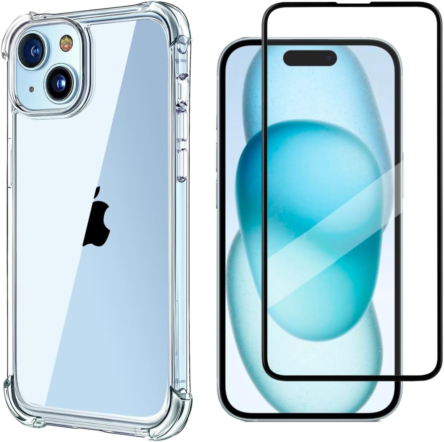 Kit Capa Capinha Para iPhone 15 Normal Tela de 6.1 Case Air Anti ...