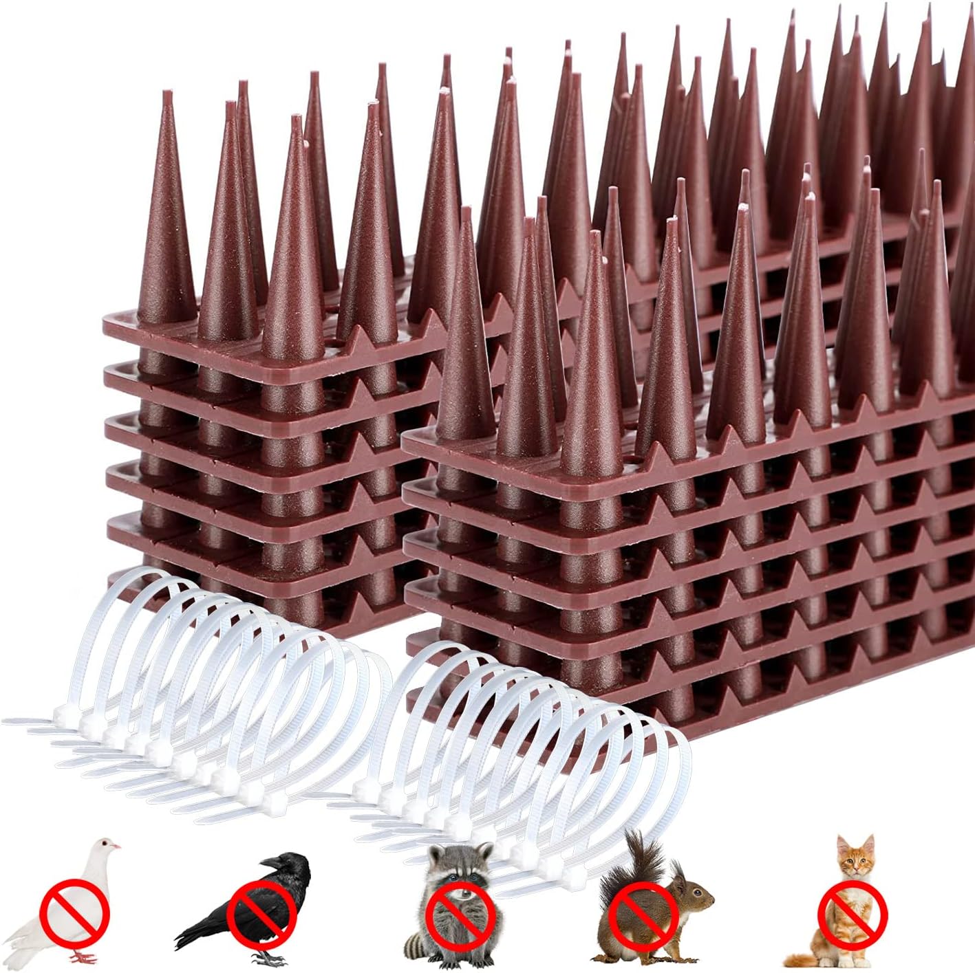 Amazon.com : GOKU 12-Pack Pigeons Bird Spikes for Outside with 20 Cable ...