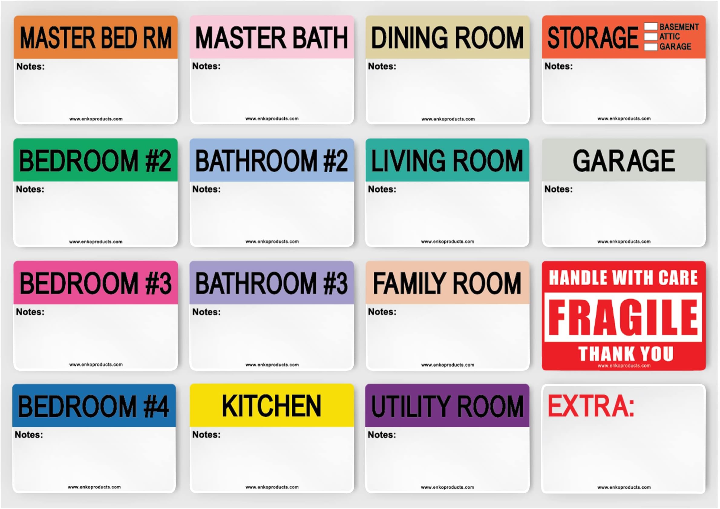 Amazon.com : 300PCS Home Moving Labels, 5 Color Coding Labels Packing ...