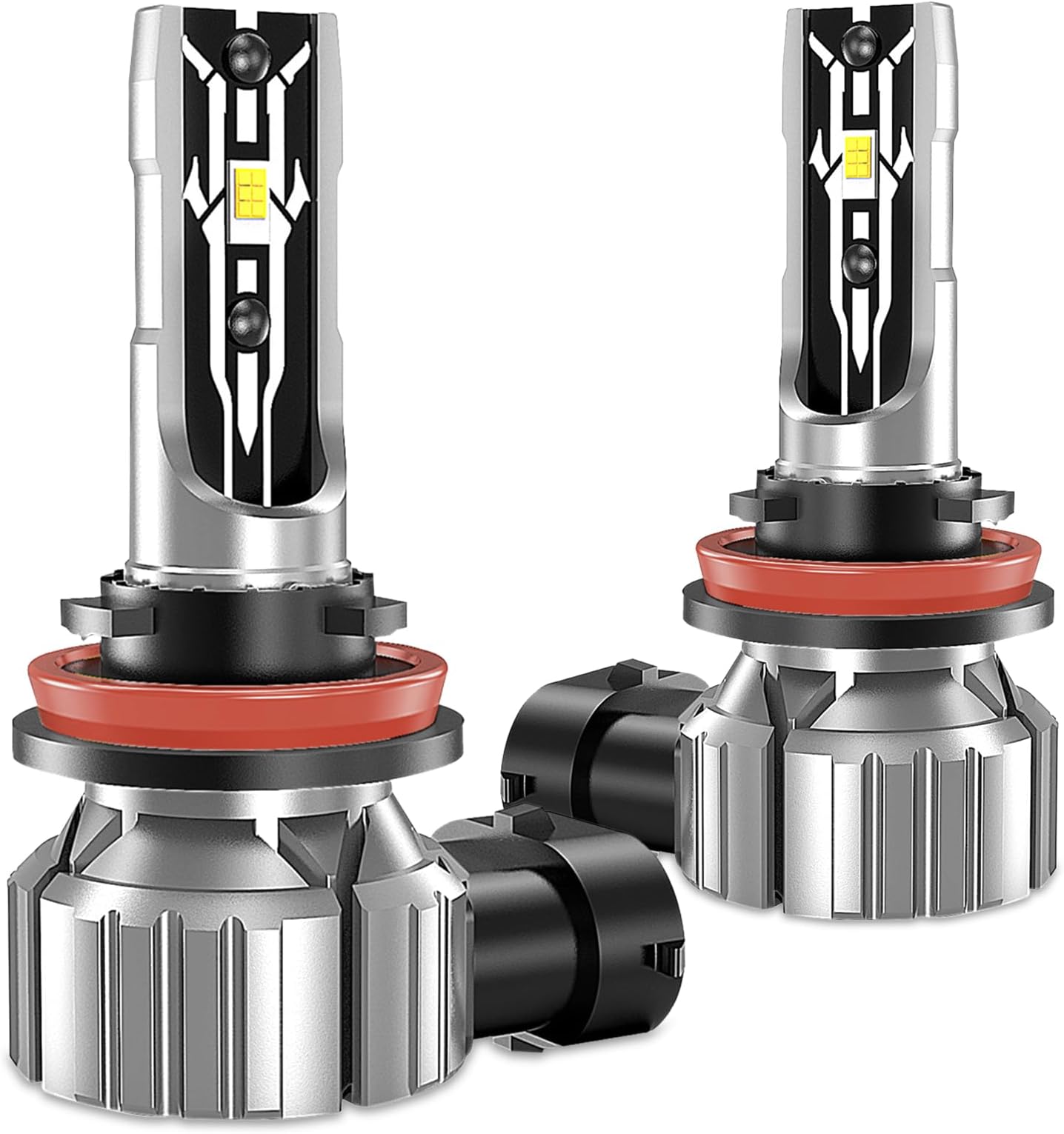 Amazon | LEDヘッドライト 車検対応 高輝度 LEDバルブ ledフォグランプ H8 H9 H11 H16 3000k 6000k 8000k 白 黄 蒼白12v 24v ...
