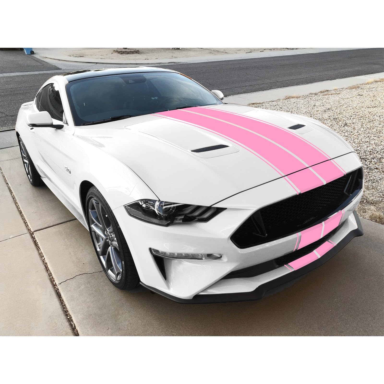 Pink Vinyl Racing Stripes 63''x11'' Racing Body Stripes Stickers,Cars