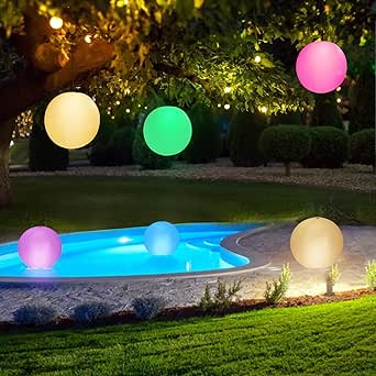 Amazon.com : Floating Pool Lights 11.8 Inch Pool Lights That Float with ...