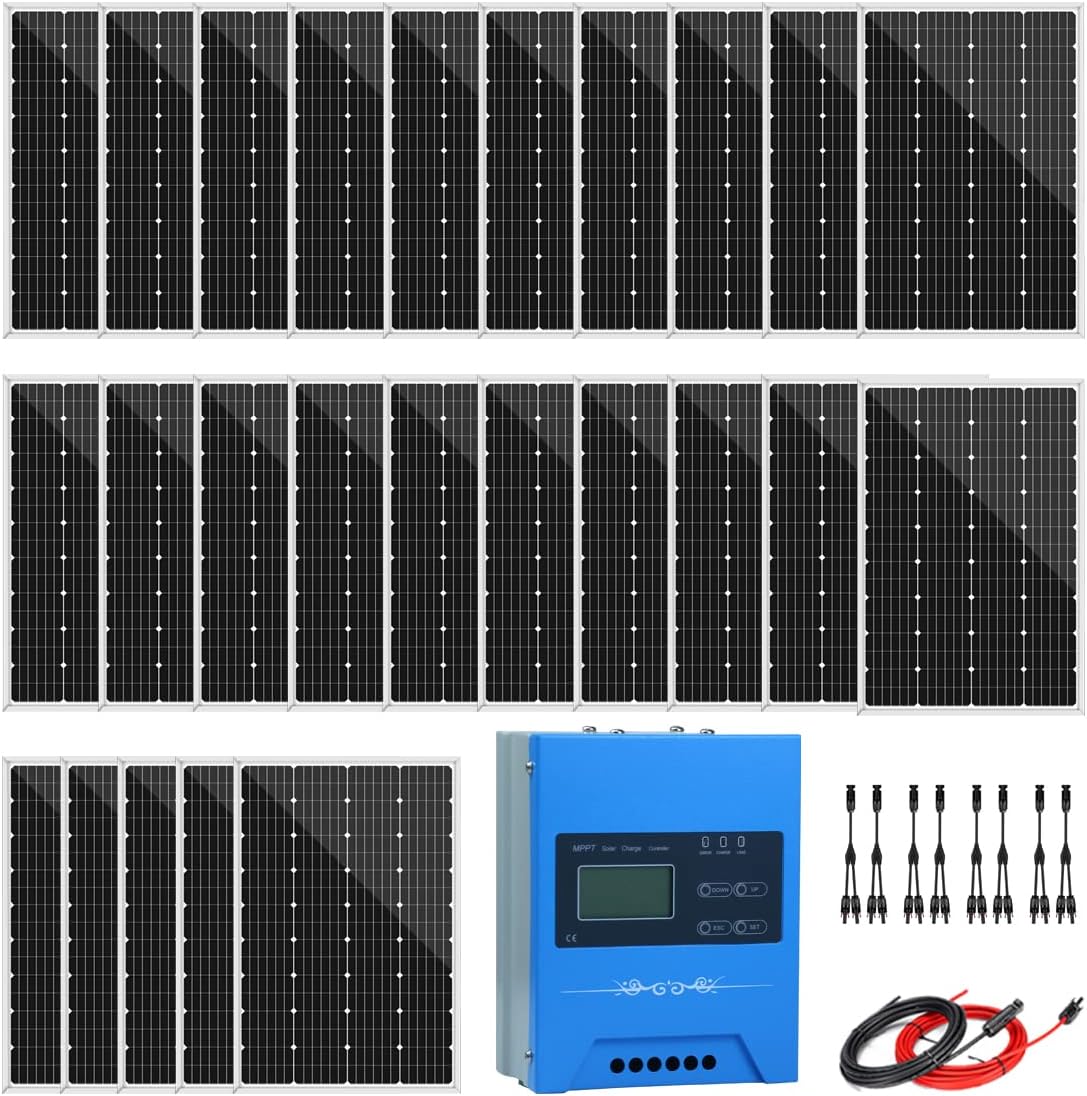Amazon.com : Giosolar 3000W 3KW Solar Panel Kit 48V Home Off Grid ...