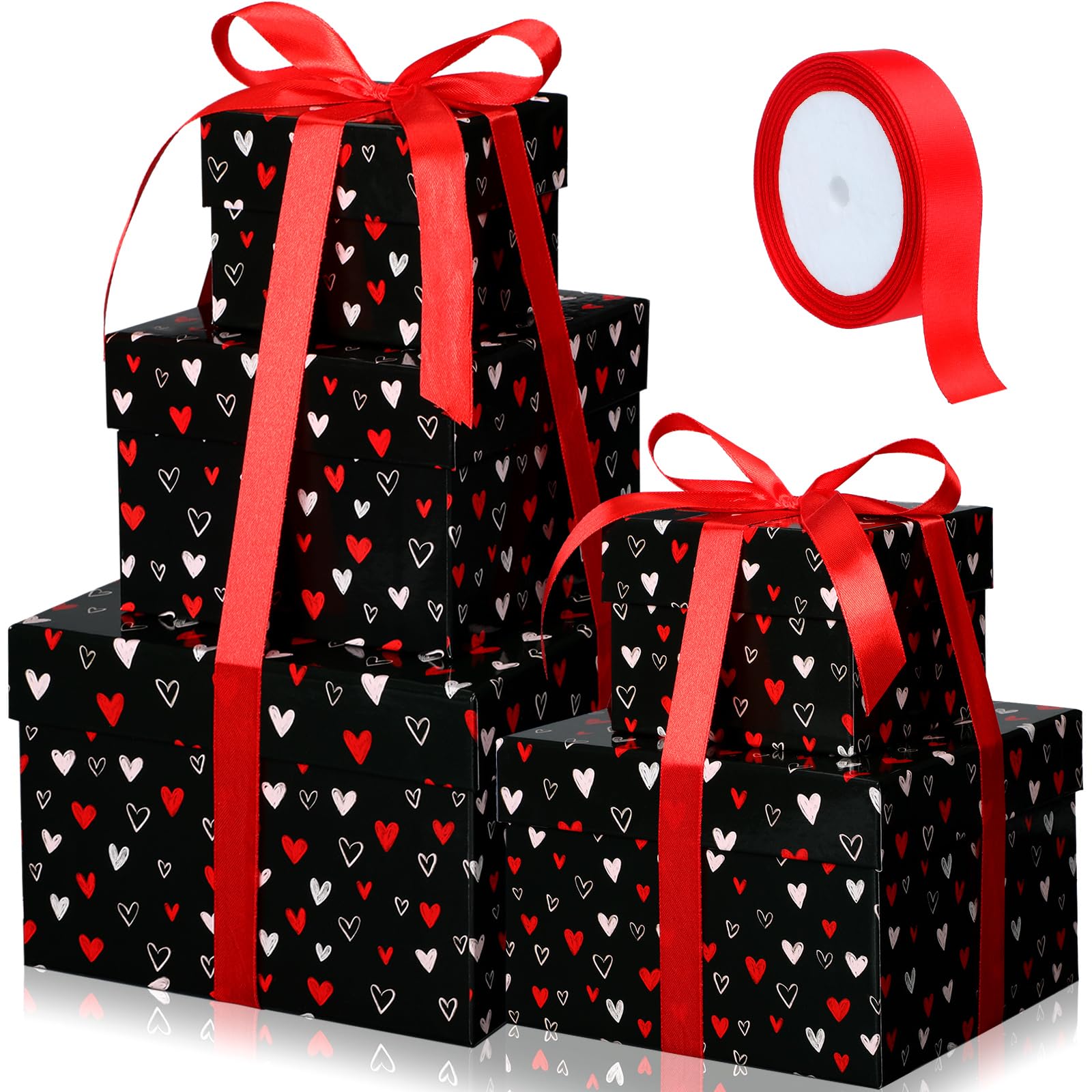 Amazon.com: Geyoga 5 Pcs Square Nesting Gift Boxes with Lids Square Box ...