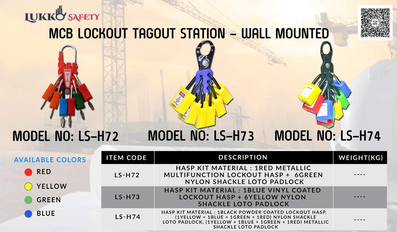 Lukko Safety MCB Lockout Tagout Station - Wall Mounted : Amazon.in ...