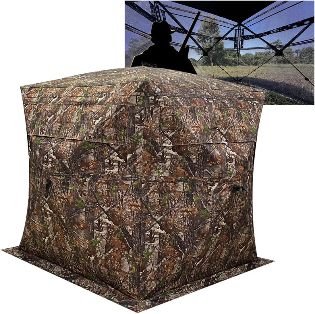 CROSS MARS Portable 2-3 Person 270 Degree See Through Ground Camouflage ...
