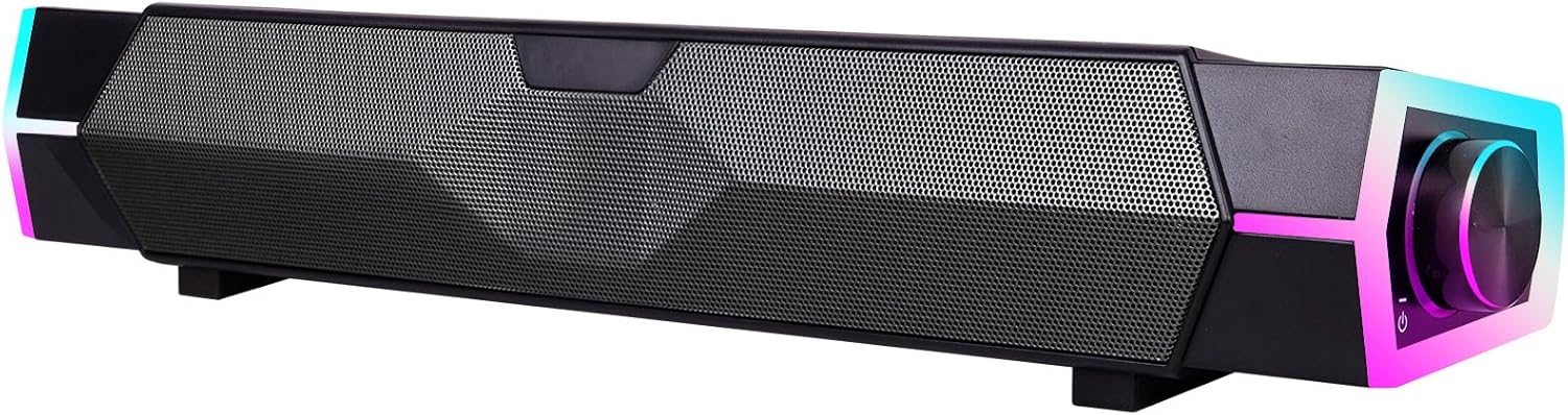 perforlld Computer Speaker, 3D Stereo Surround Sound Computer Sound Bar ...