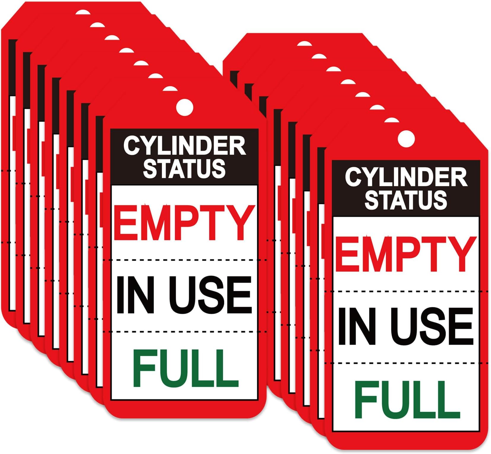 Amazon.com : 50 Pack Gas Cylinder Status Tags 5.75 x 2.875 Inch ...