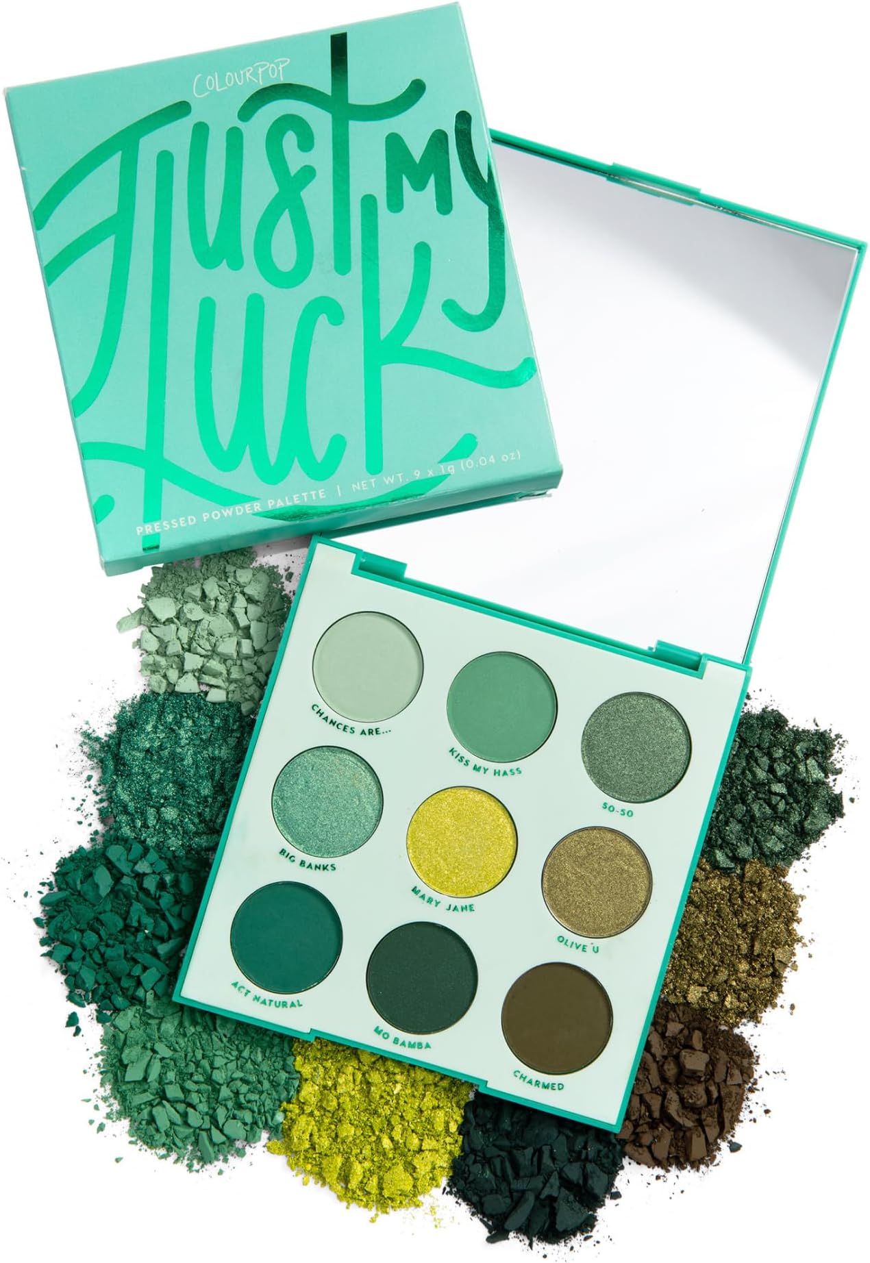 Amazon.com : ColourPop Just My Luck Green Eyeshadow Palette - Green ...