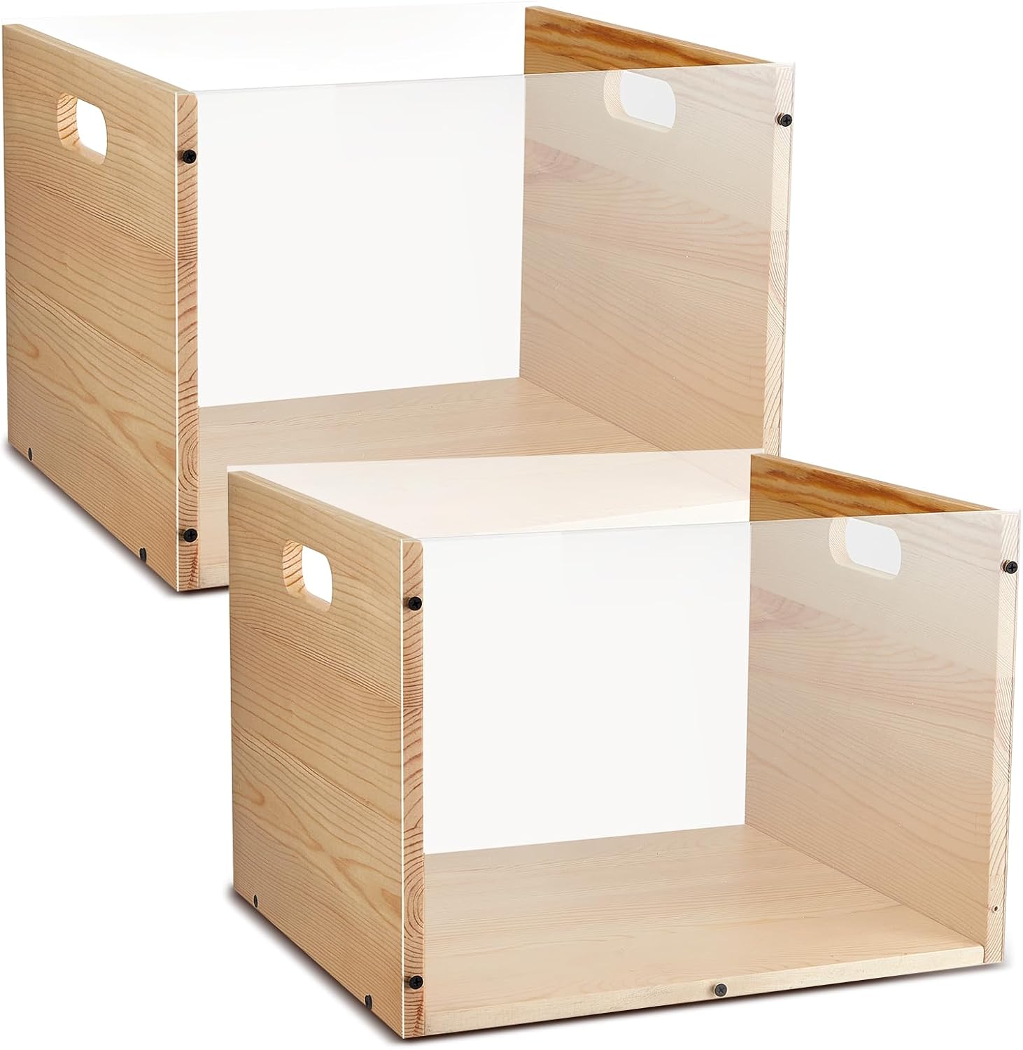 Amazon.com : Barydat 2 Pcs Clear Acrylic File Box Organizer Acrylic ...