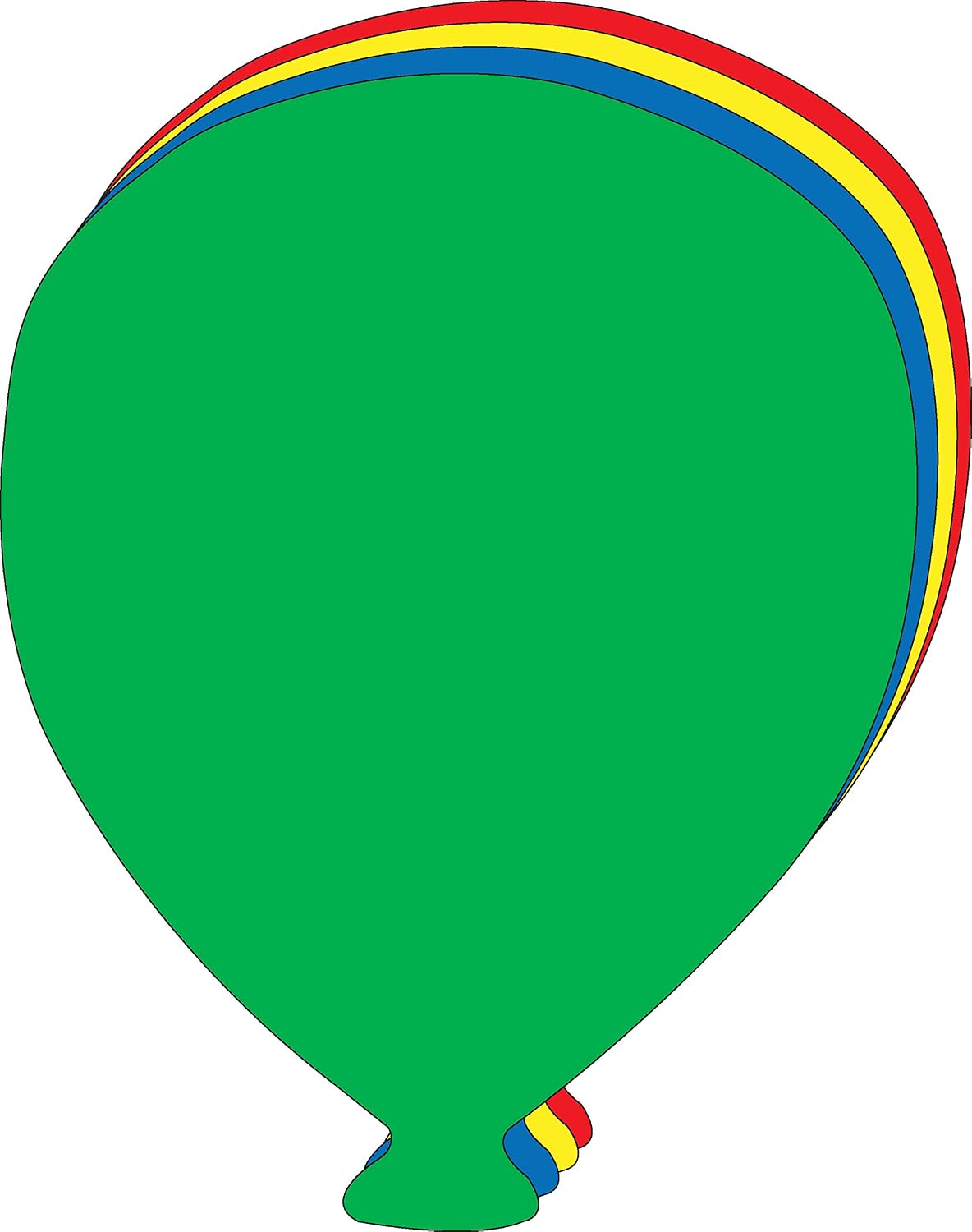 Amazon.com: SHAPES ETC. 15 Pcs Assorted Color Balloon Super Cut-Outs ...