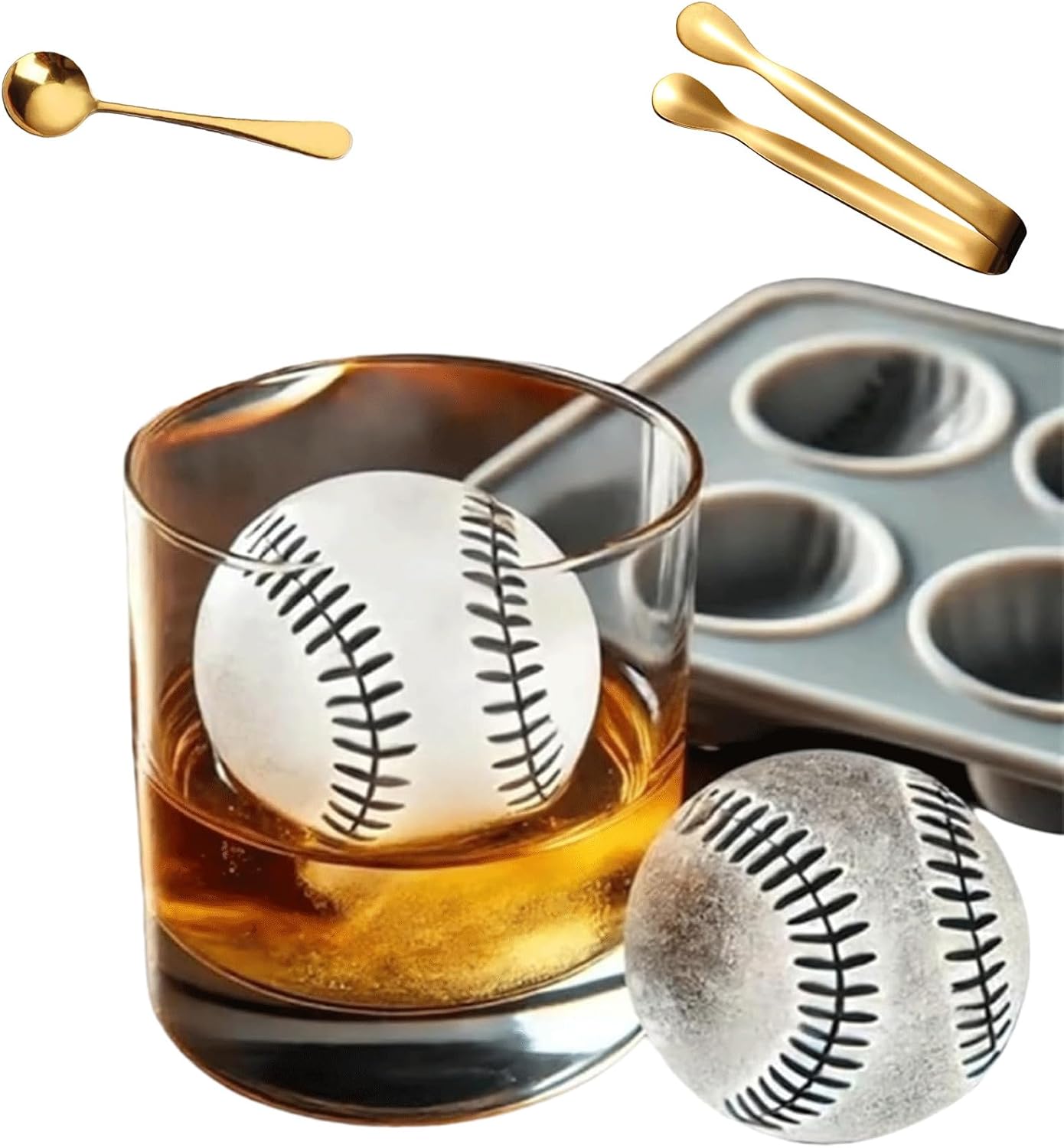 Amazon.com: Baseball Ice Mold,3D Baseball Ice Cube Tray,Ice Baseball ...