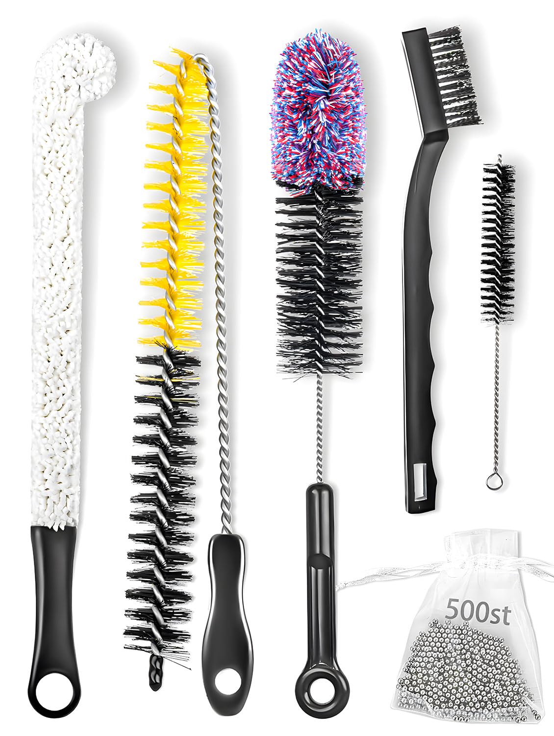 Hookah Cleaning Kit Include 5 Brushes, 500 Stainless Steel Cleaning ...