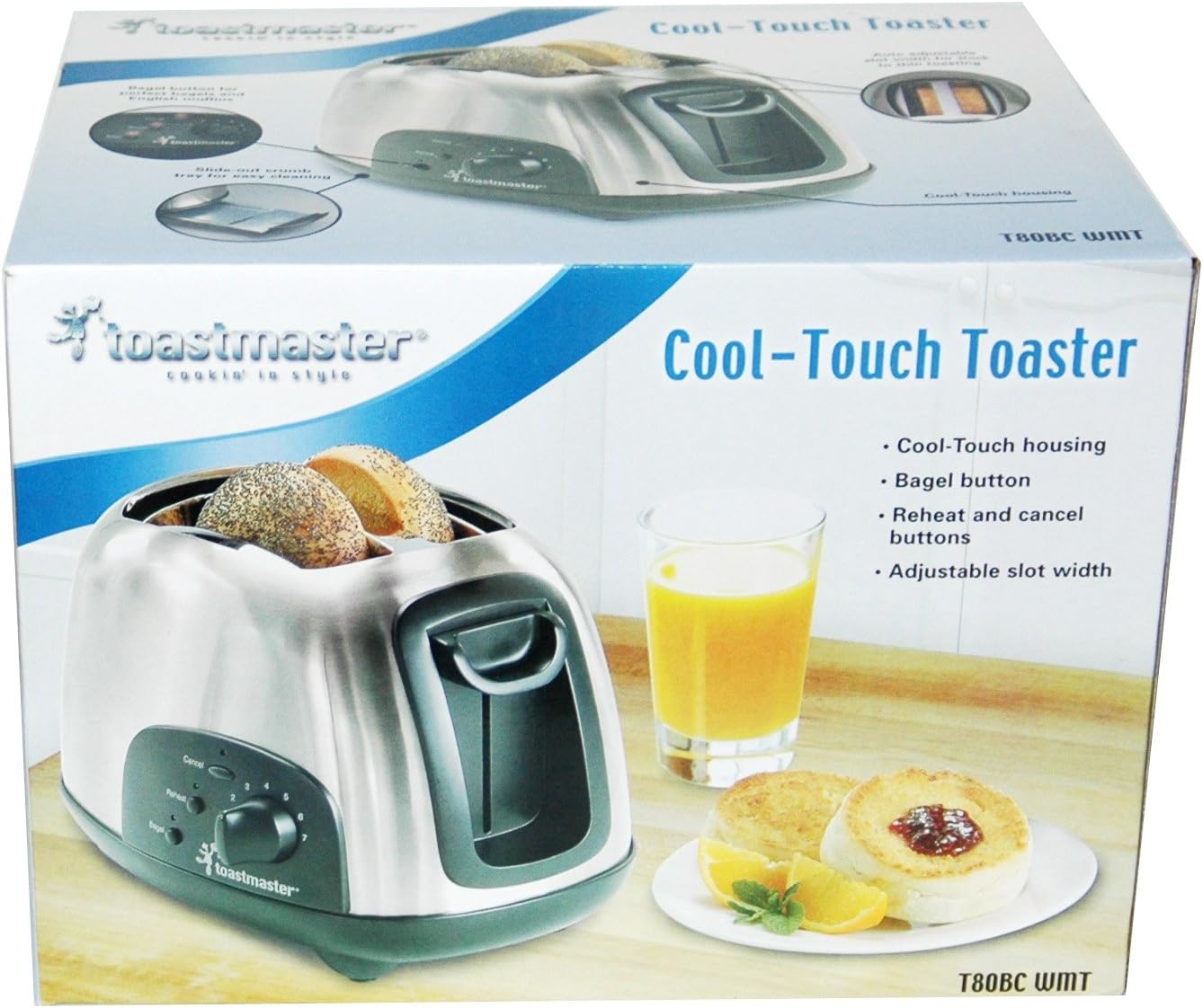 Amazon.com: Toastmaster 2 Slice Cool-Touch Toaster, Satin Stainless ...