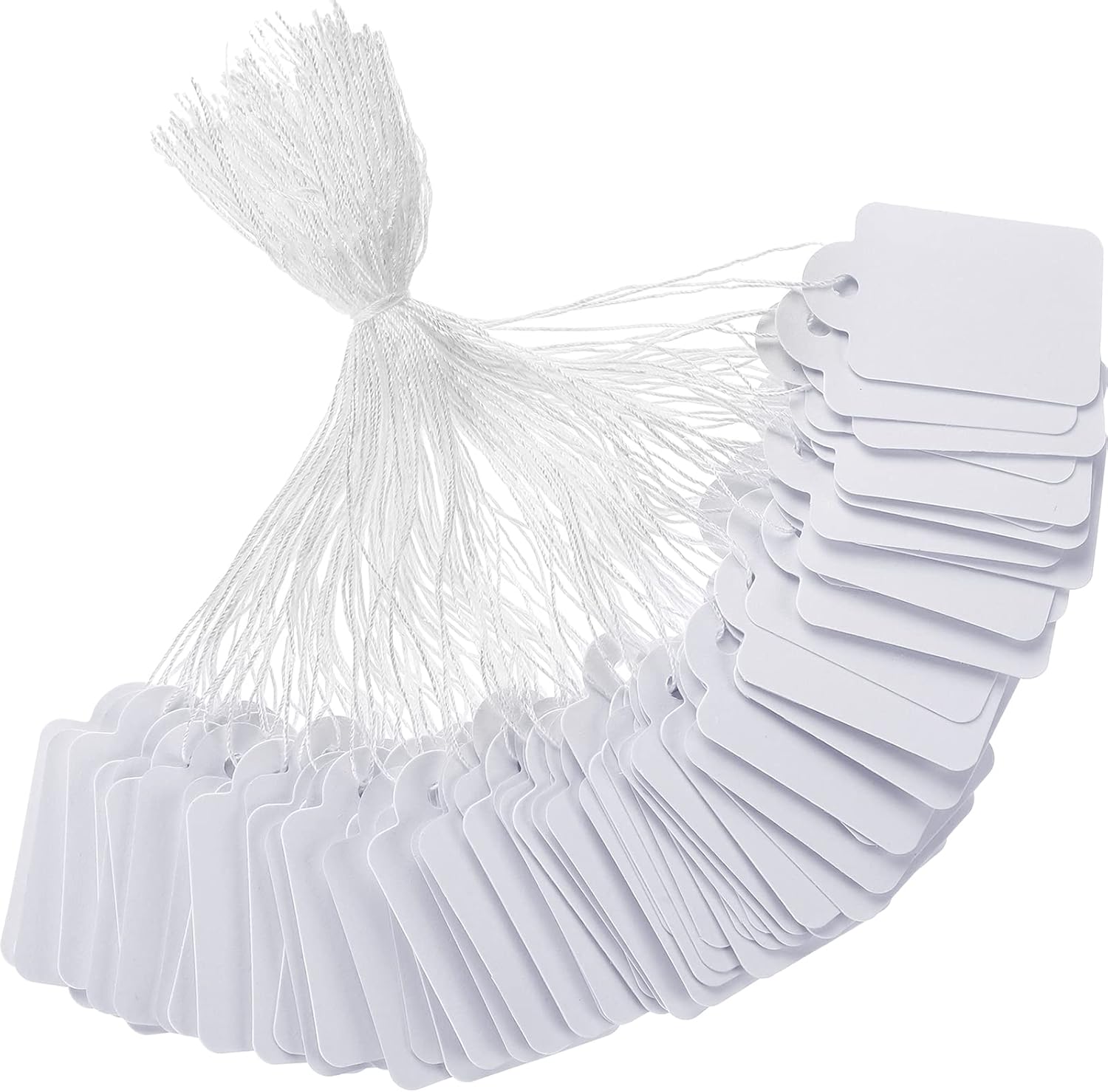 Amazon.com : Zhehao 2000 Pcs White Tags with String Attached White ...
