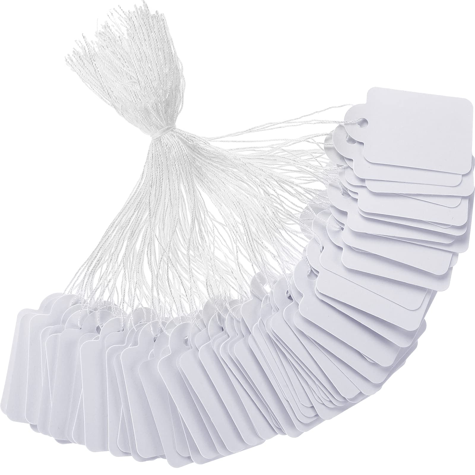 Amazon.com : 2000 Pcs Price Tags with String Attached White Marking ...