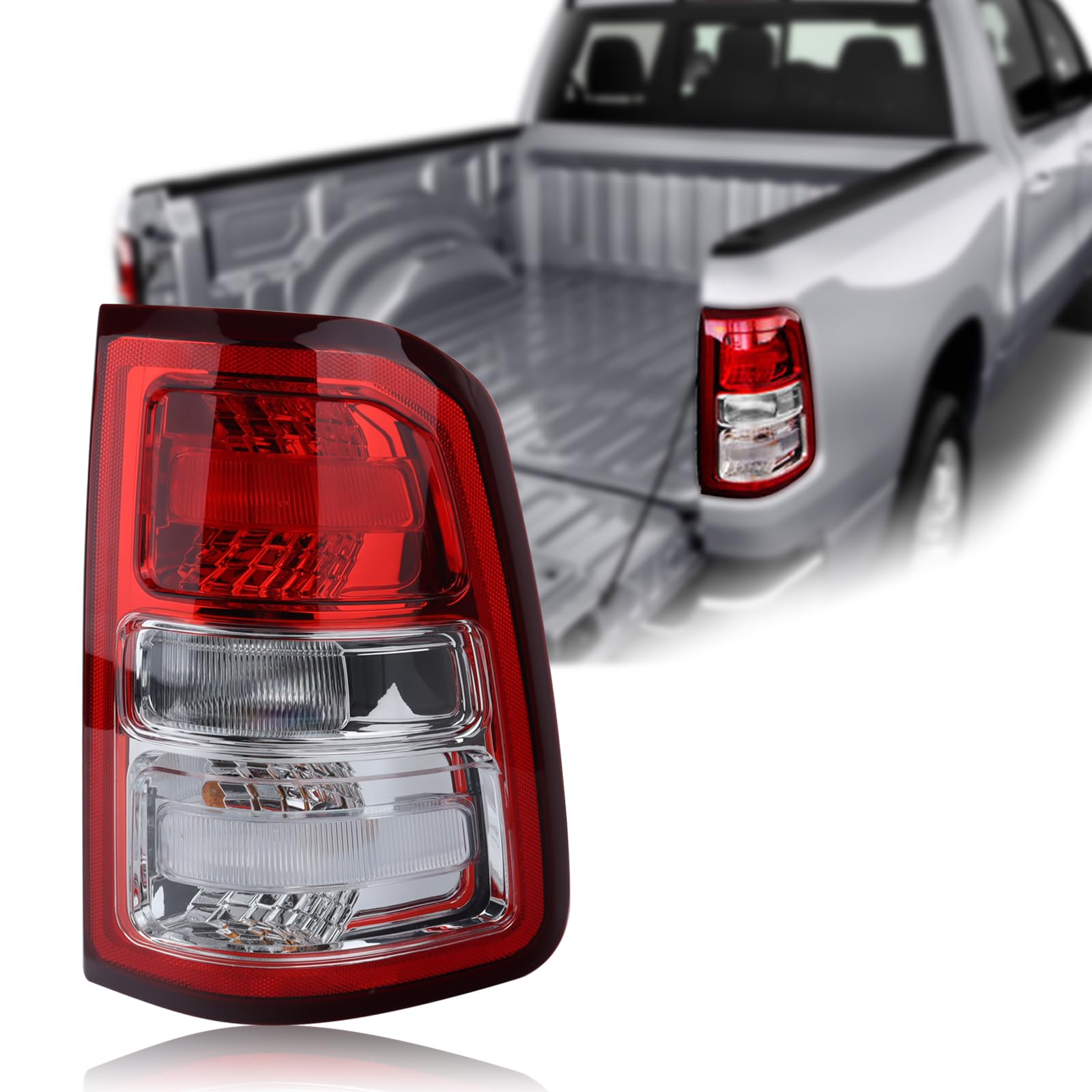 Chrome Bezel Halogen Tail Light Rear Lamp Assembly w/Bulbs&Harnesses ...