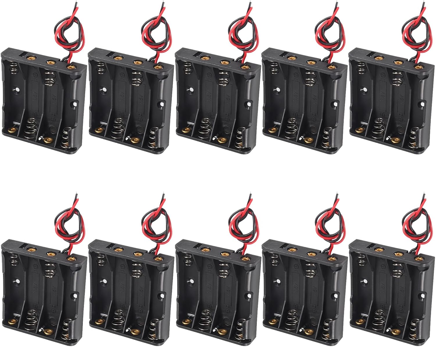 Amazon.com: DIANN 10pcs AAA Battery Holder 4X 1.5V AAA Battery Power ...
