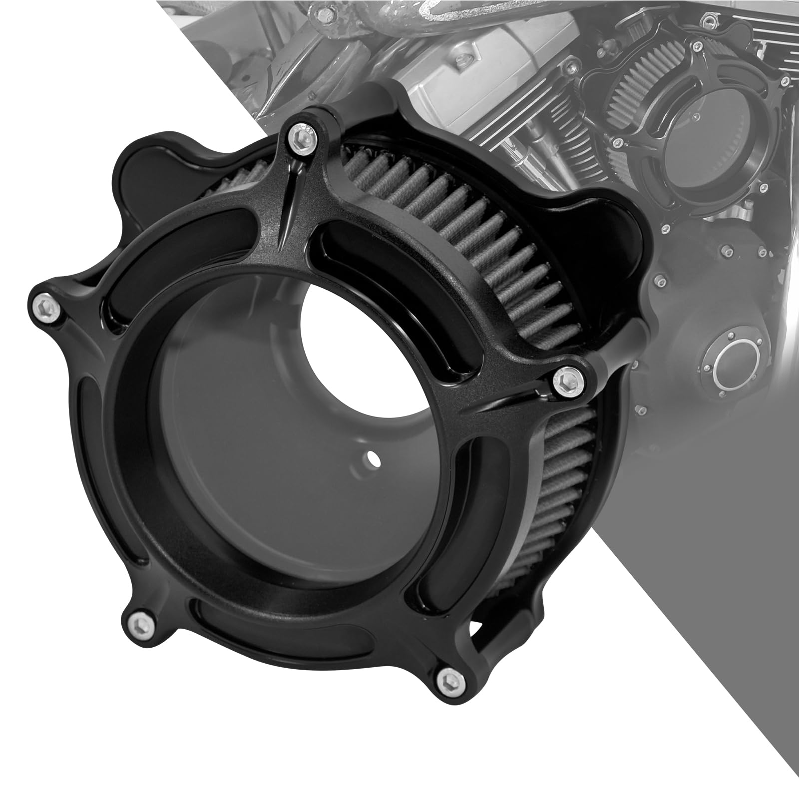 Amazon.com: HDBUBALUS Motorcycle CNC Air Filter Air Cleaner Intake ...