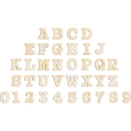 Amazon.com: 2 Inch 208 Pieces Wooden Letters Crafts Unfinished Wood ...