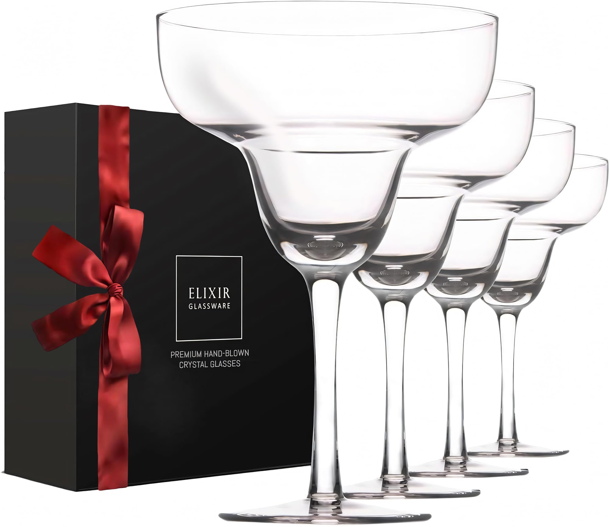 Snapklik.com : ELIXIR GLASSWARE Crystal Margarita Glasses Set Of 4-14.5 ...