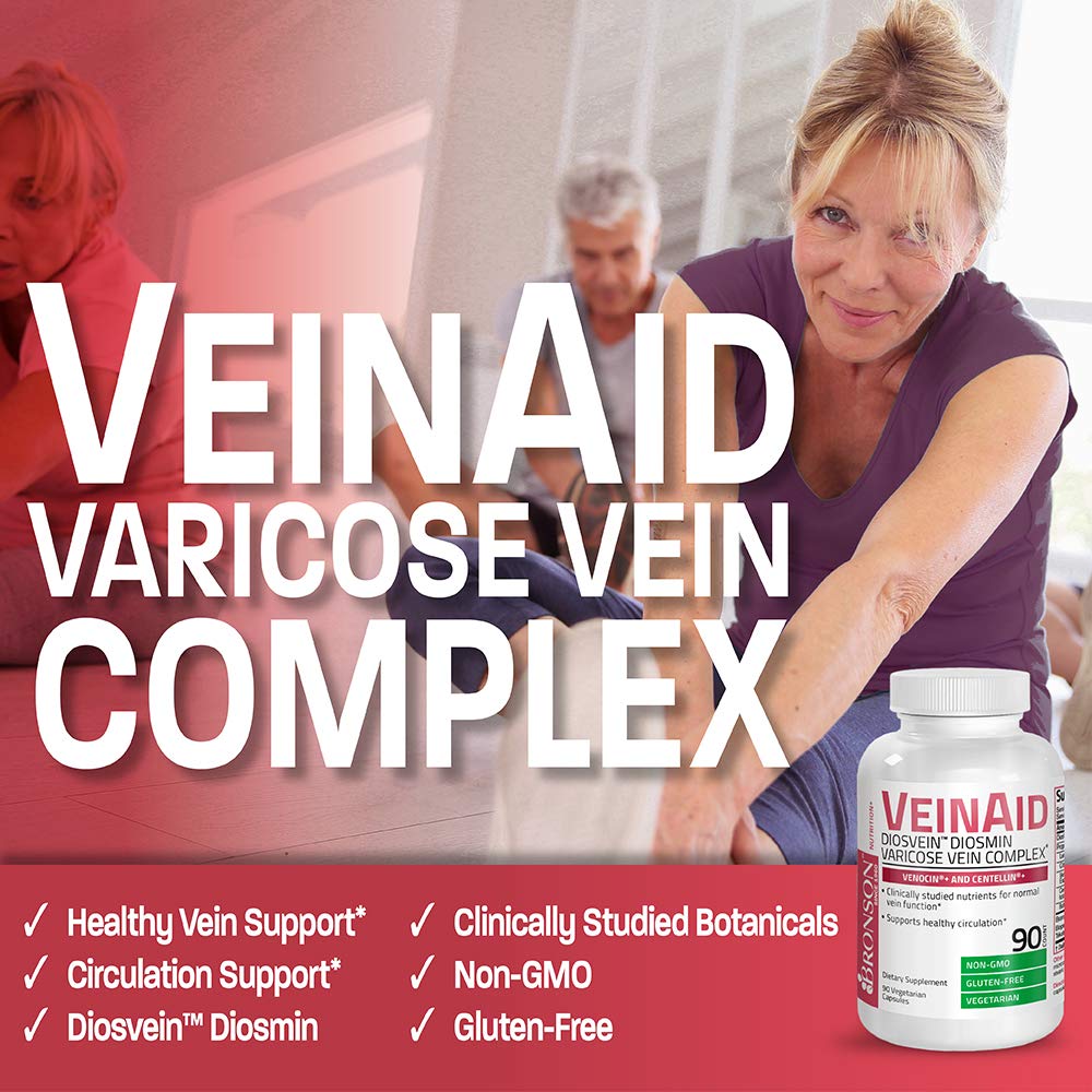 Bronson VeinAid DiosVein Diosmin Varicose Vein Complex with Venocin ...
