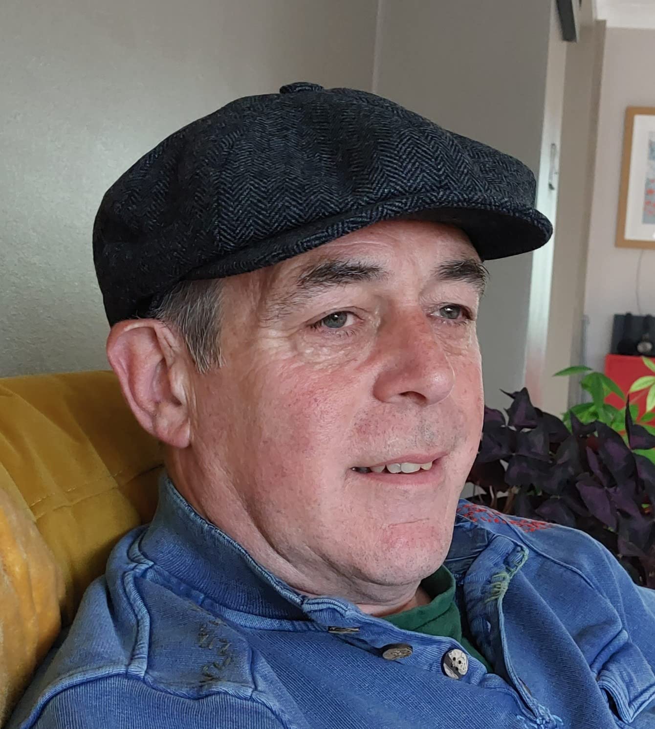 BOTVELA Men's 8 Piece Wool Blend Newsboy Flat Cap Herringbone Pattern ...