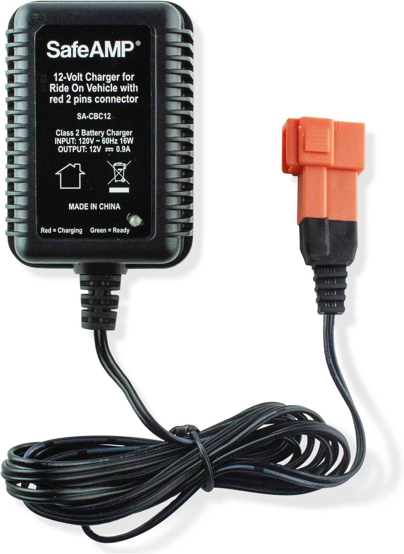 Amazon.com: SafeAMP 12-Volt Charger for Ride On Vehicle with red 2 pins ...