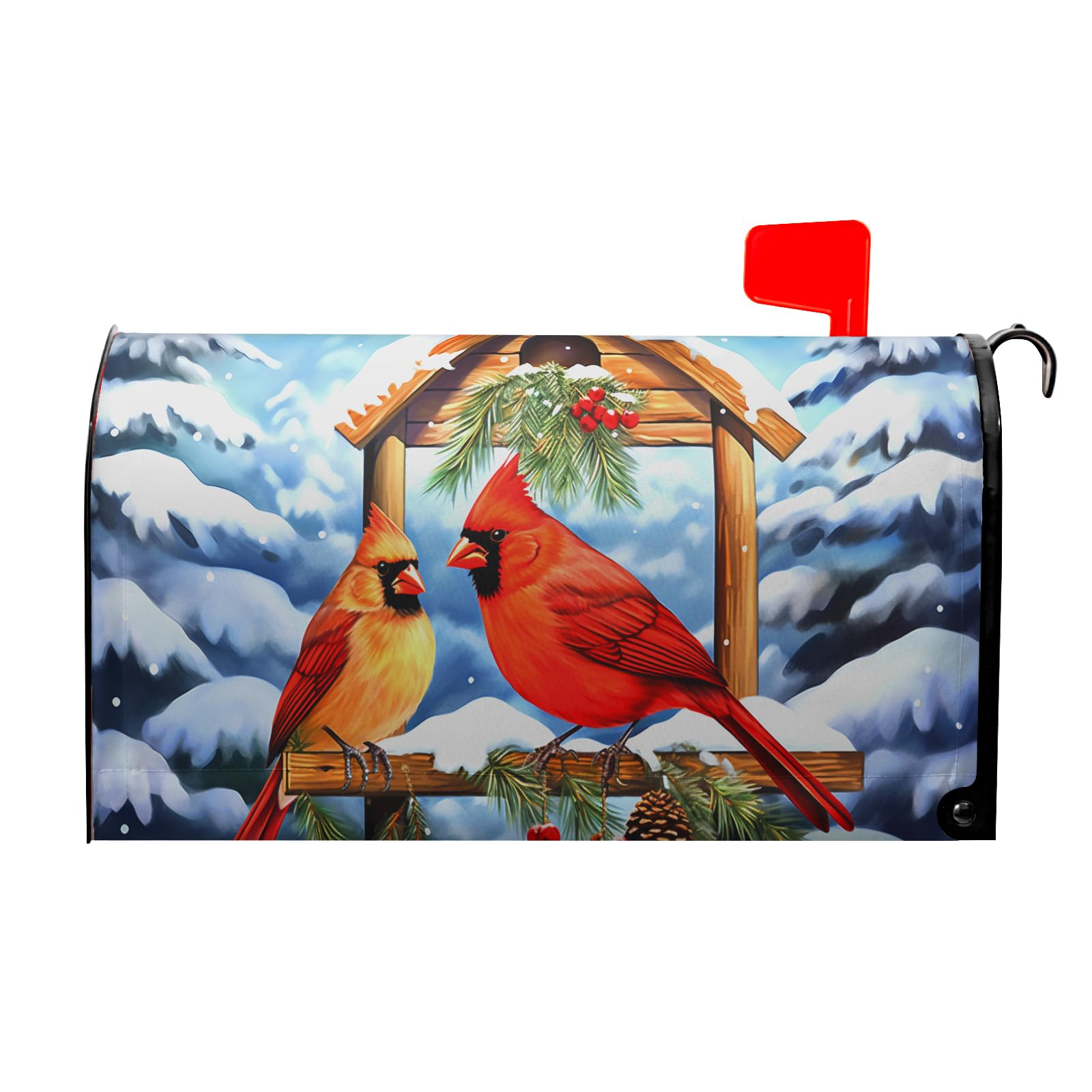 Amazon.com: Granbey Winter Cardinal Birds Mailbox Cover - Magnetic ...