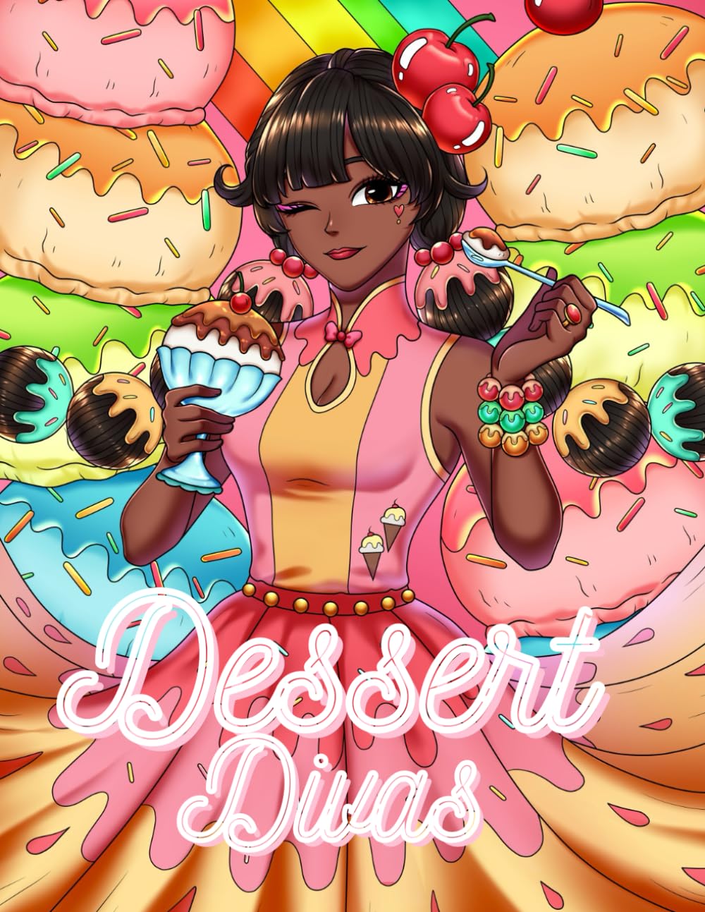 Amazon.com: Dessert Divas: A Fun Cute Coloring Book for Relaxation ...