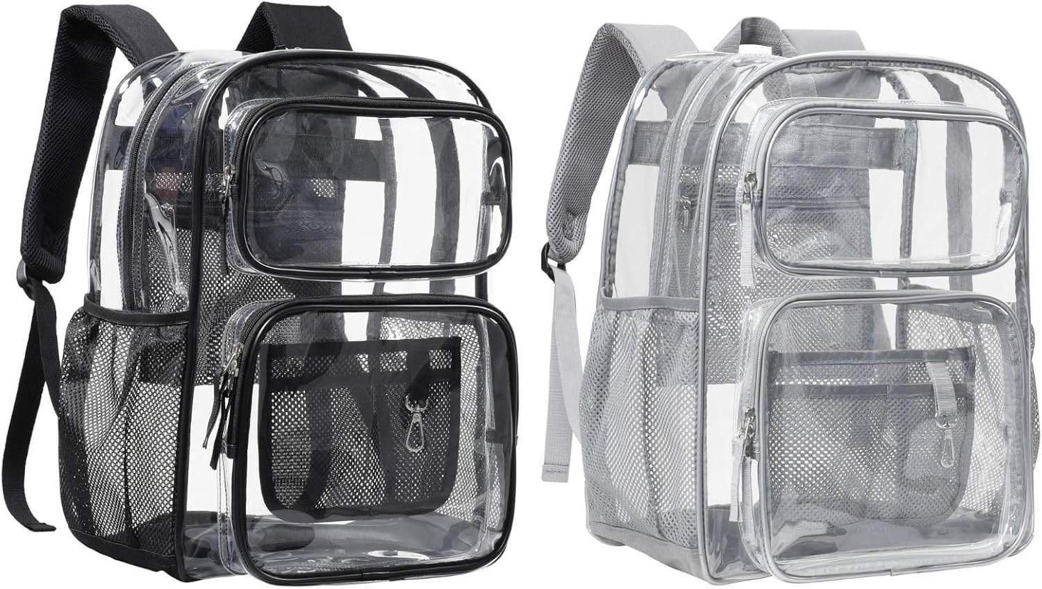 Amazon.com | PACKISM Clear Backpack for School Black and 17" Heavy Duty ...