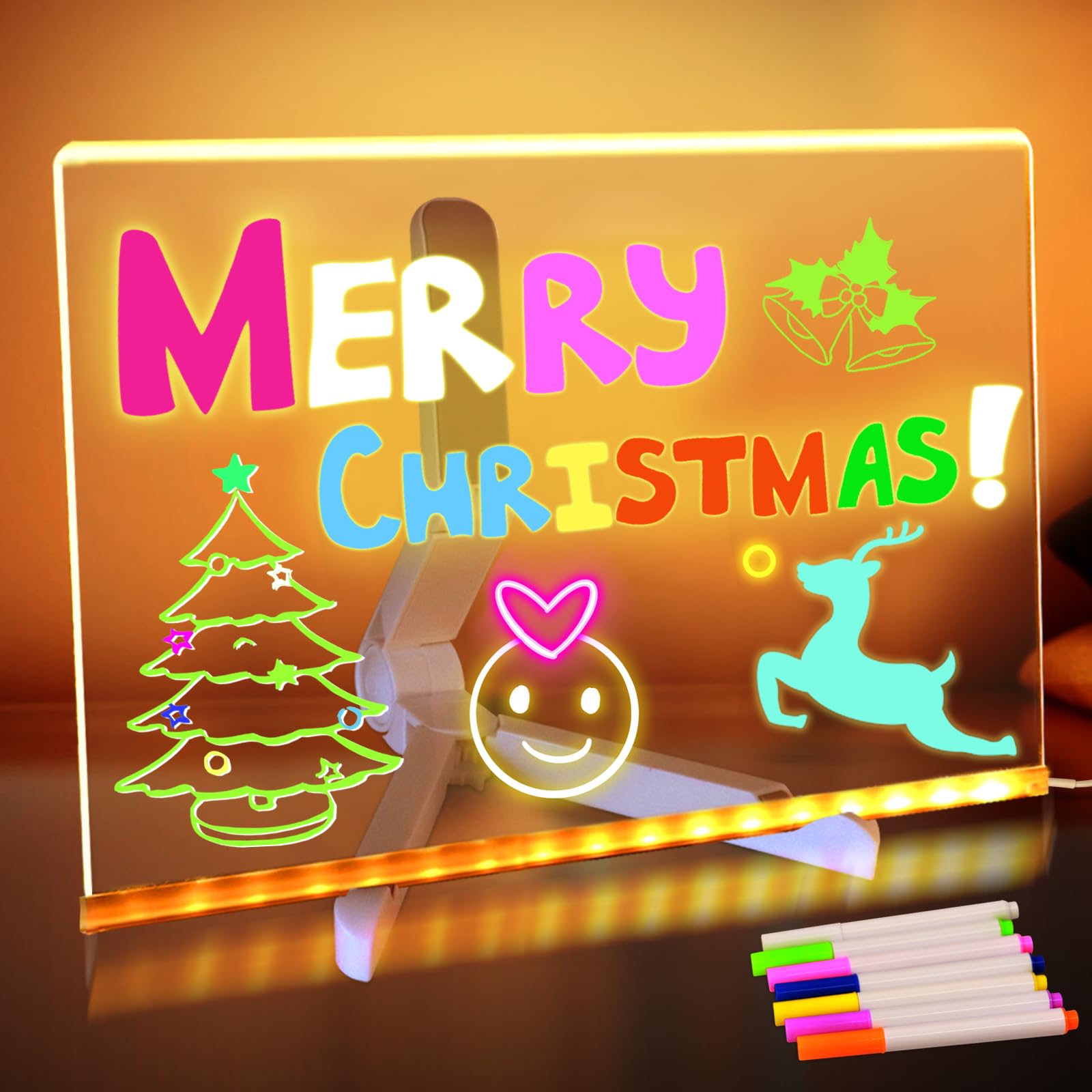Amazon.com : LED Note Board with Colors,11.8" X 7.9" Light up Acrylic ...