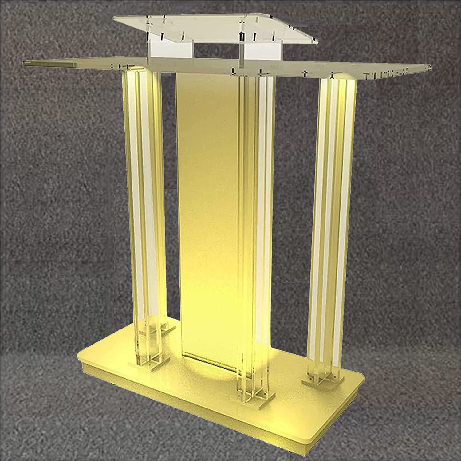 Amazon.com: Lectern Podium Stand, Acrylic Lectern, Portable Led Light ...
