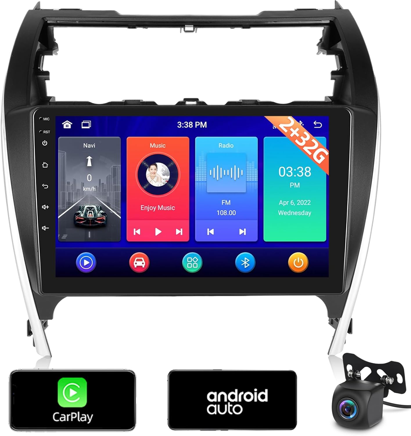 Amazon.com: Android Radio for Toyota Camry 2012 2013 2014 with Wireless Apple Carplay and ...