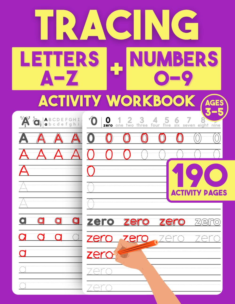 Tracing Workbook: Letters & Numbers Handwriting Practice Book for ...