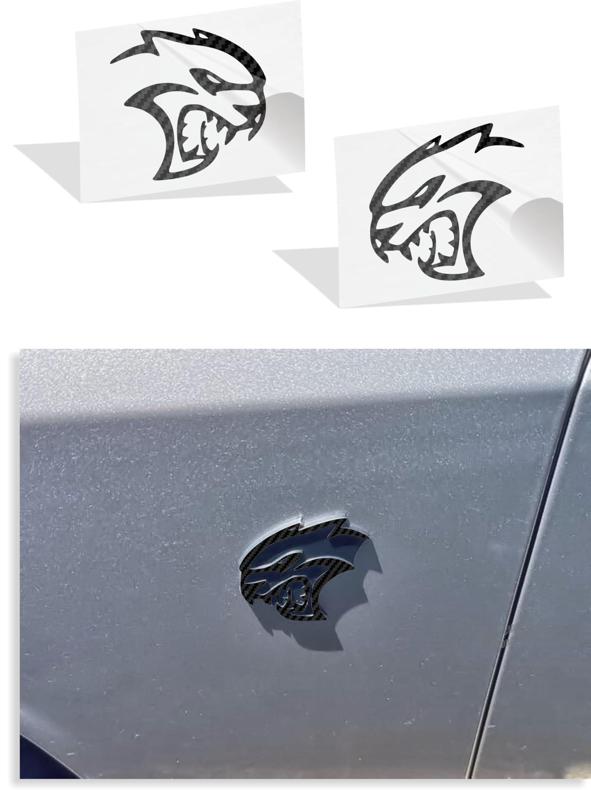 Amazon.com: Reflective Concepts Hellcat Emblem Overlay Decal Stickers ...