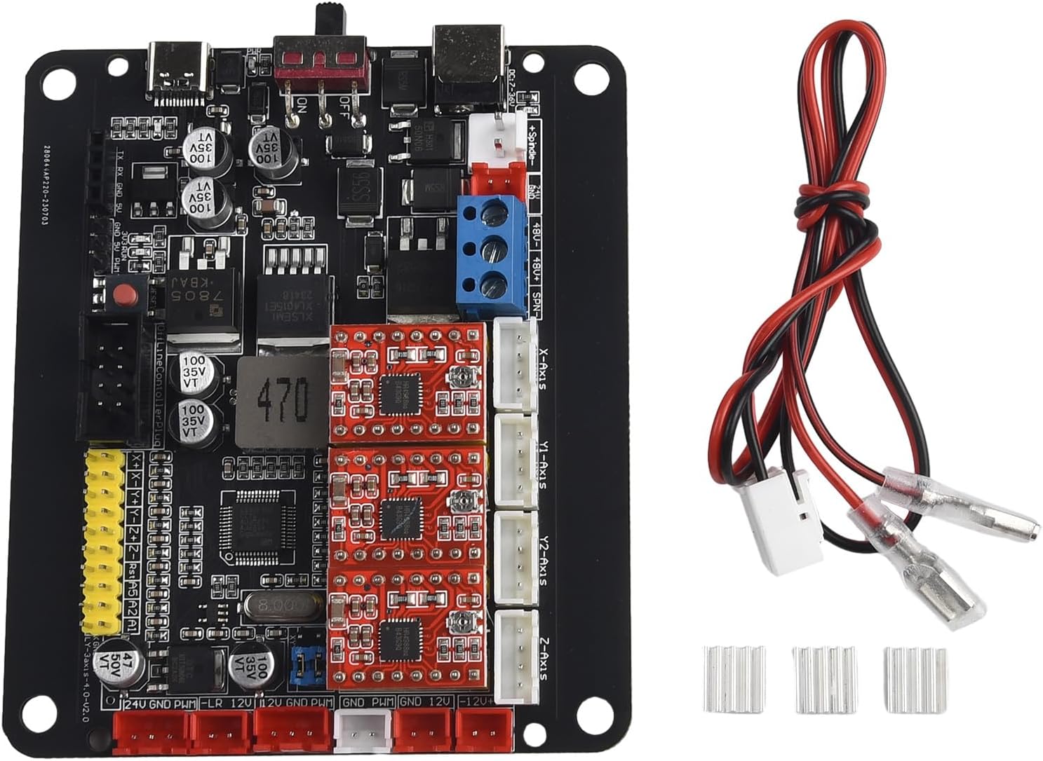 FACULX CNC-Steuerung 1.1 A4988 Steuerplatine 3 Achsen USB GRBL ...