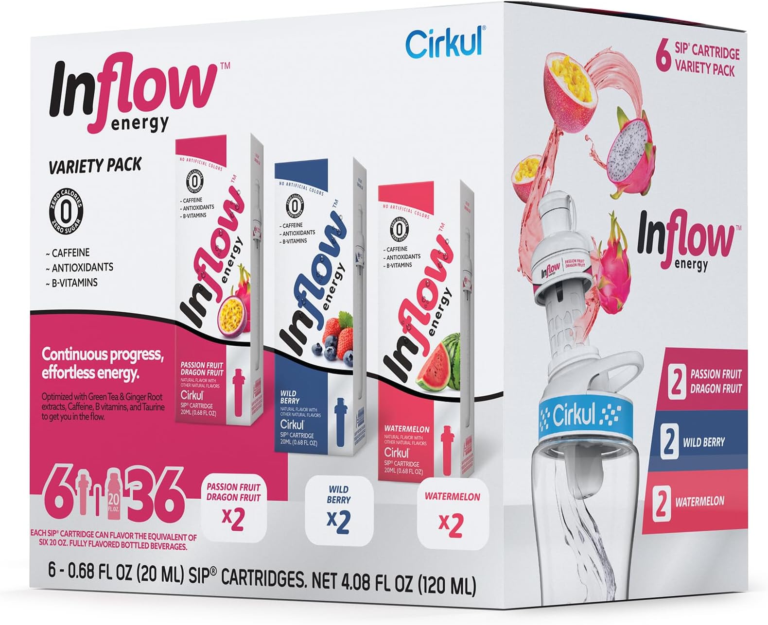 Amazon.com: Cirkul Inflow Energy Flavor Cartridge Variety Pack with ...
