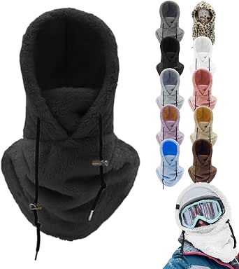 Sherpa Hood Ski Mask for Women, Sherpa Hood Ski Mask Over Helmet ...