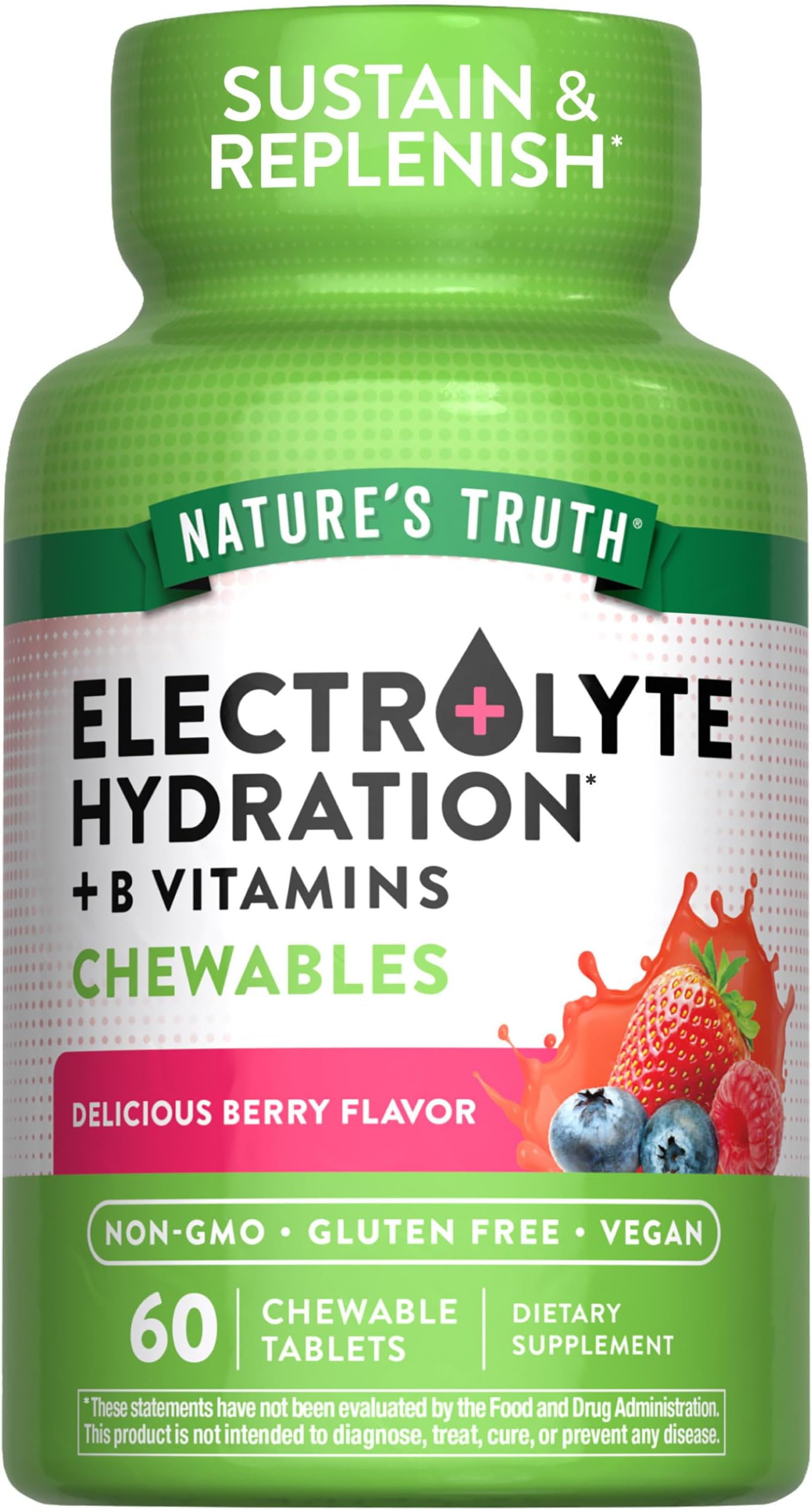 Amazon.com: Nature's Truth Electrolyte Tablets | 60 Count | Non-GMO ...